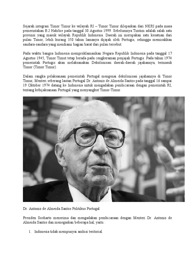 Sejarah Integrasi Timor Timur Ke Wilayah RI | PDF