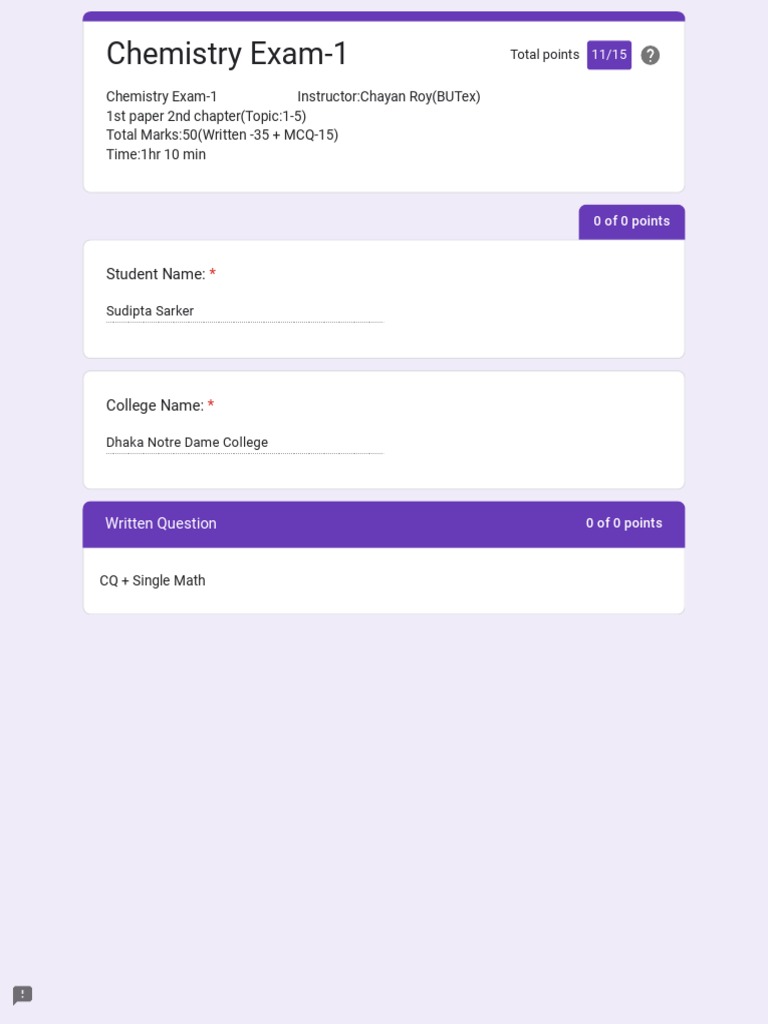Chemistry Exam 1 | PDF