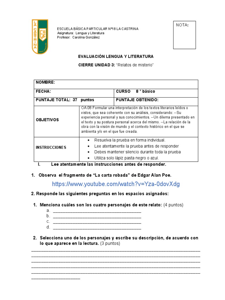 Cierre Unidad 3 | PDF | Estudios de idiomas extranjeros