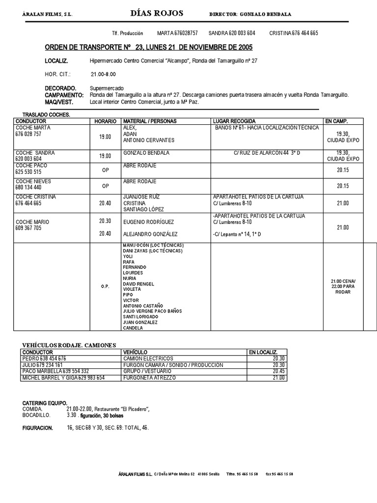 Hoja de Transporte | PDF