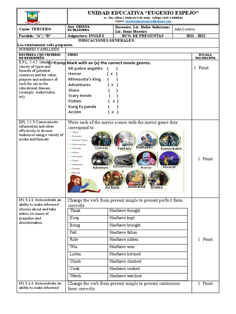 Inglés 3ro Bgu | PDF | Speed Reading