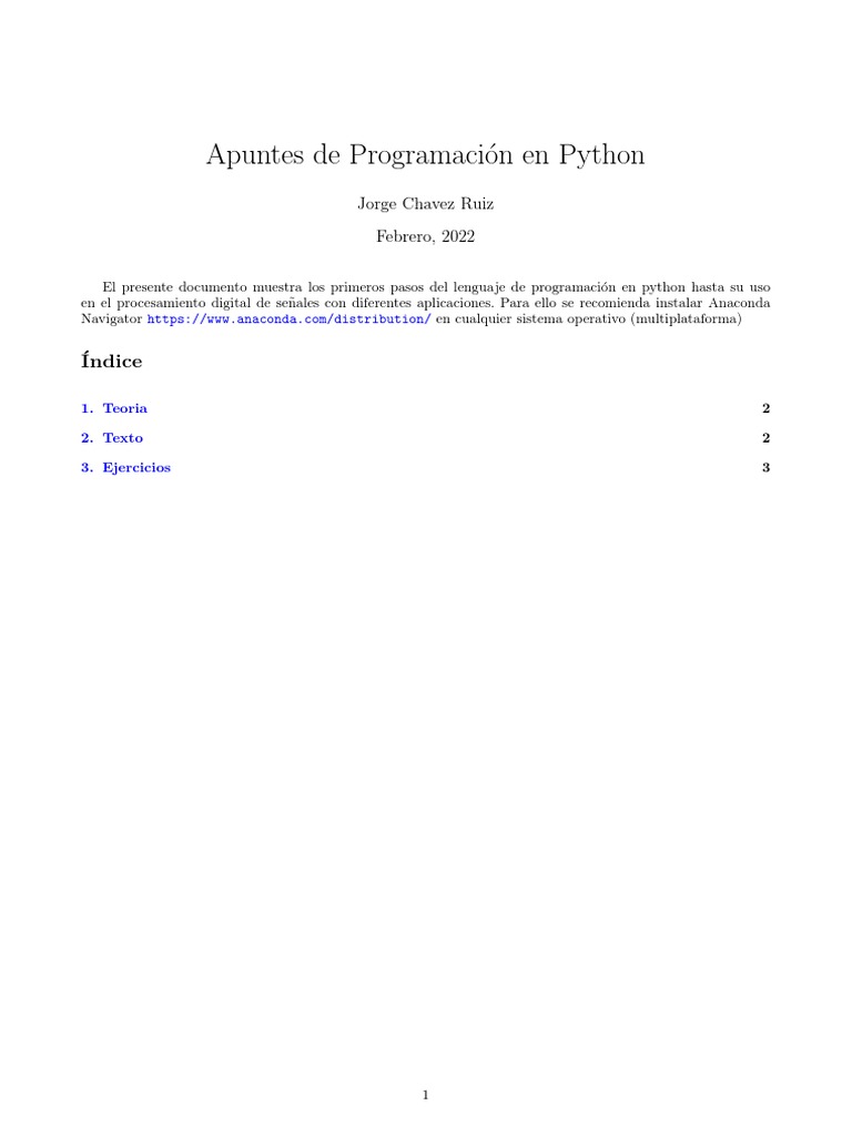 Apuntes de Programacion en Python | PDF | Python (lenguaje de ...