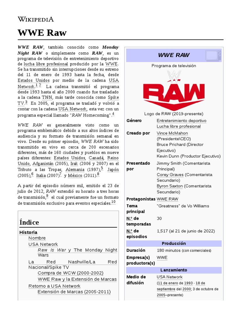 WWE Raw | PDF | Wwe | Stone Cold Steve Austin