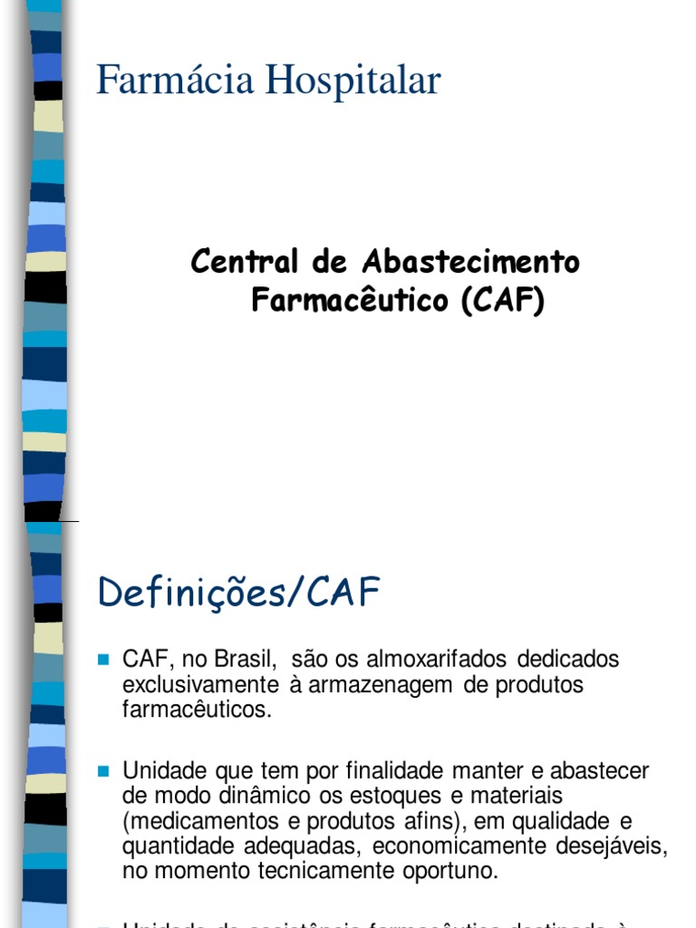 Caf (Central de Abastecimento Farmaceutico) | PDF | Farmacêutico | Embalagem e rotulagem
