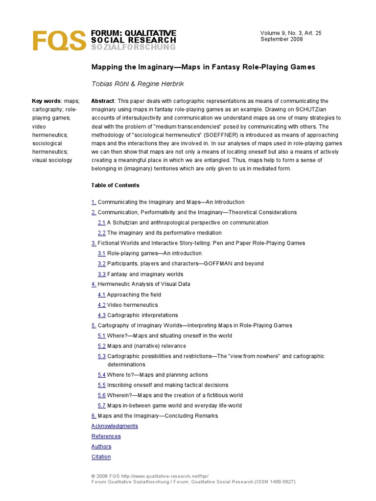 Mapping The Imaginary - Maps in Fantasy Role-Playi | PDF | Sociology ...