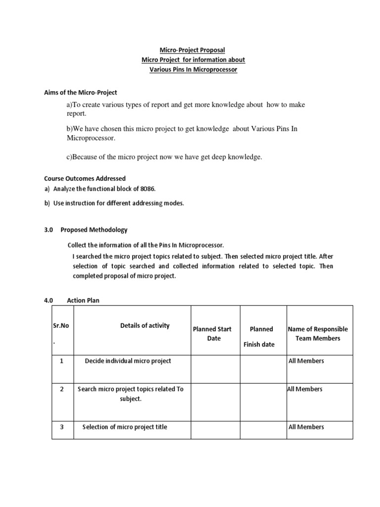 MIC Microproject | PDF | Microprocessor | Central Processing Unit
