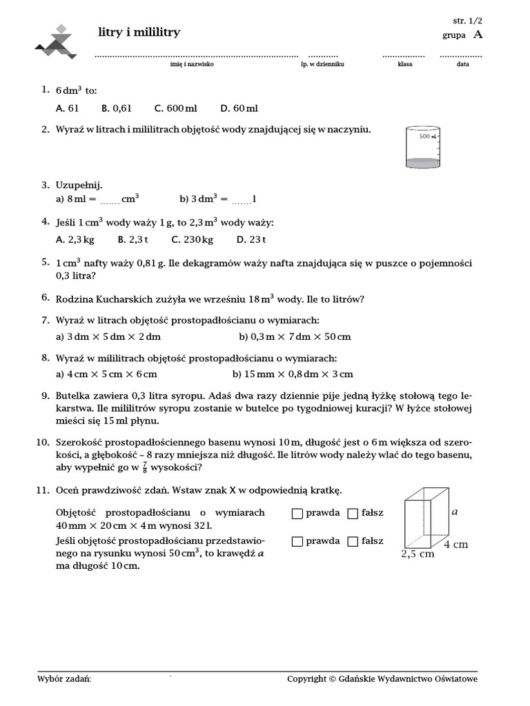 Litry I Mililitry | PDF