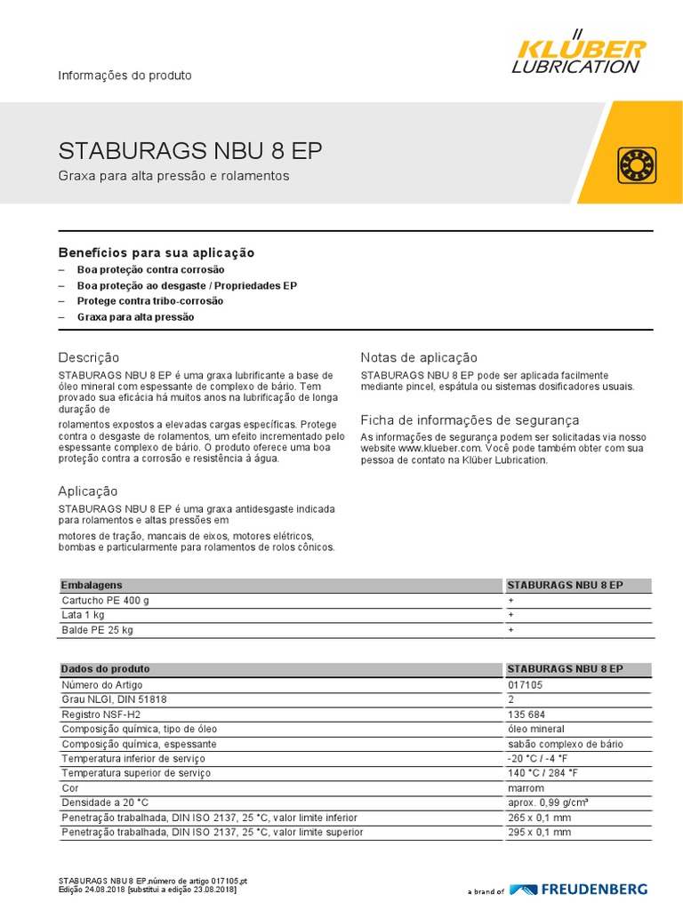 STABURAGS NBU 8 EP 017105 PI PT PT | Download grátis PDF | Petróleo | Engenharia Mecânica