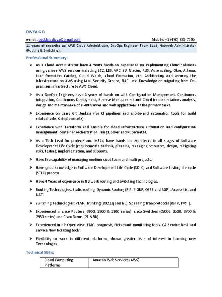 DIVYA Geddam B | PDF | Cloud Computing | Amazon Web Services