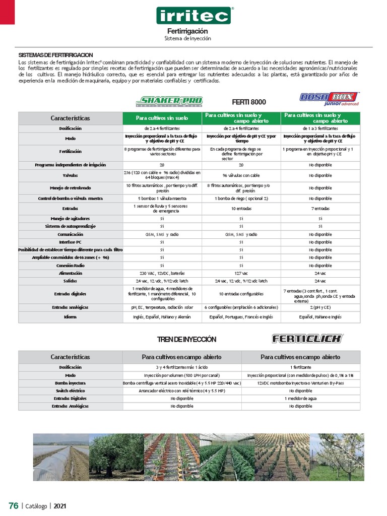 Catalogo Irritec Febrero 2022-76 | PDF | Riego | Fertilizante