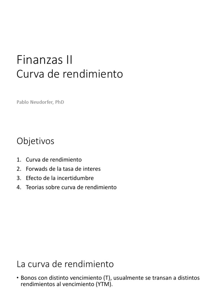 Curva de Rendimiento | PDF | Renta Fija | Tasas de interés