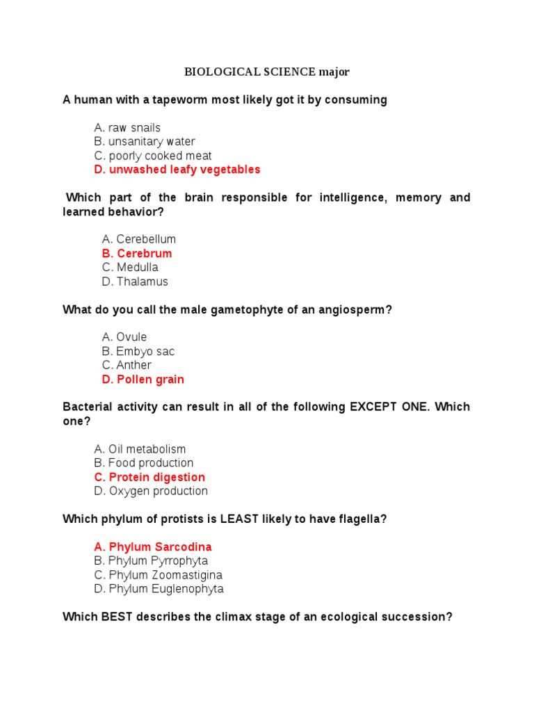 BIOLOGICAL SCIENCE Major Part 6 | Download Free PDF | Biology | Bacteria