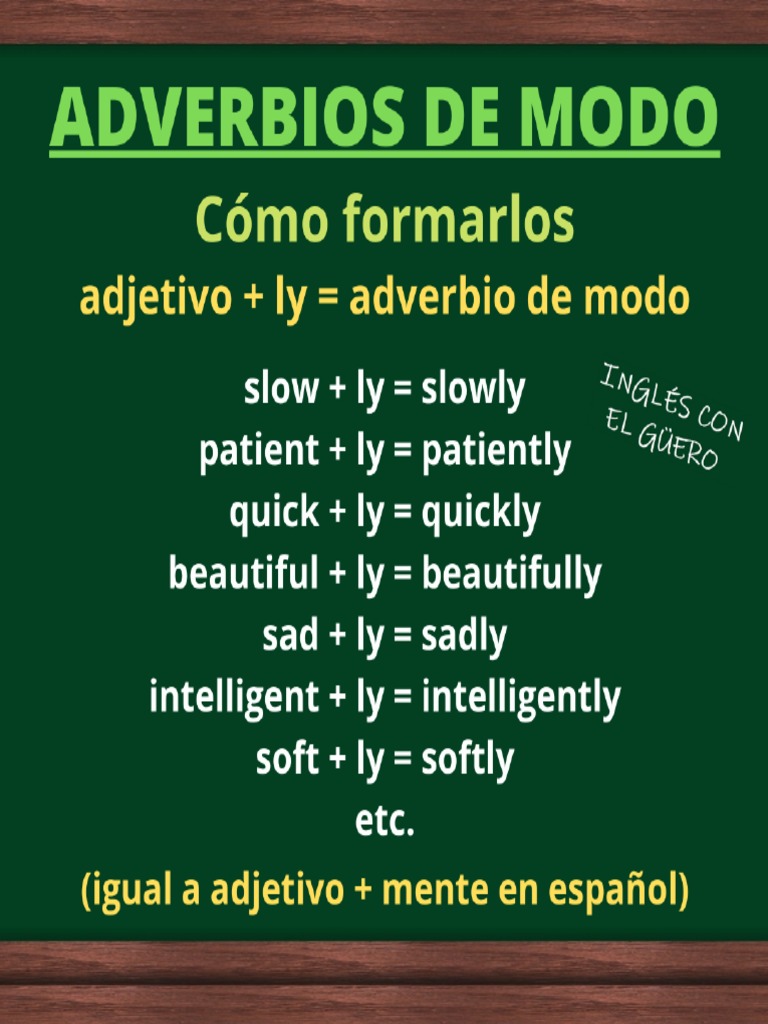 ADVERBIOS de MODO | PDF