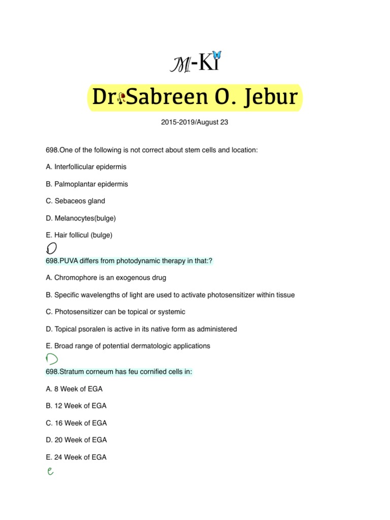 Sabreen Ma K19 | PDF | Skin | Epidermis