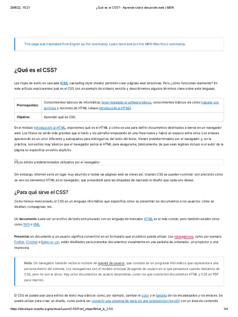 ¿Qué Es El CSS - MDN | PDF | HTML | Red mundial