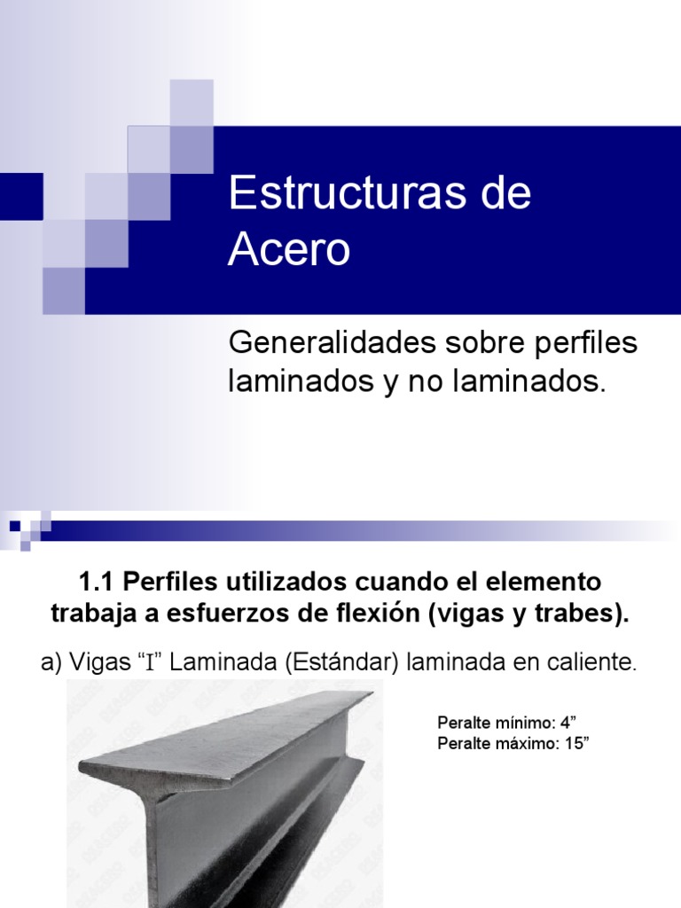 01 Generalidades Sobre Perfiles | PDF | Acero estructural | Doblar