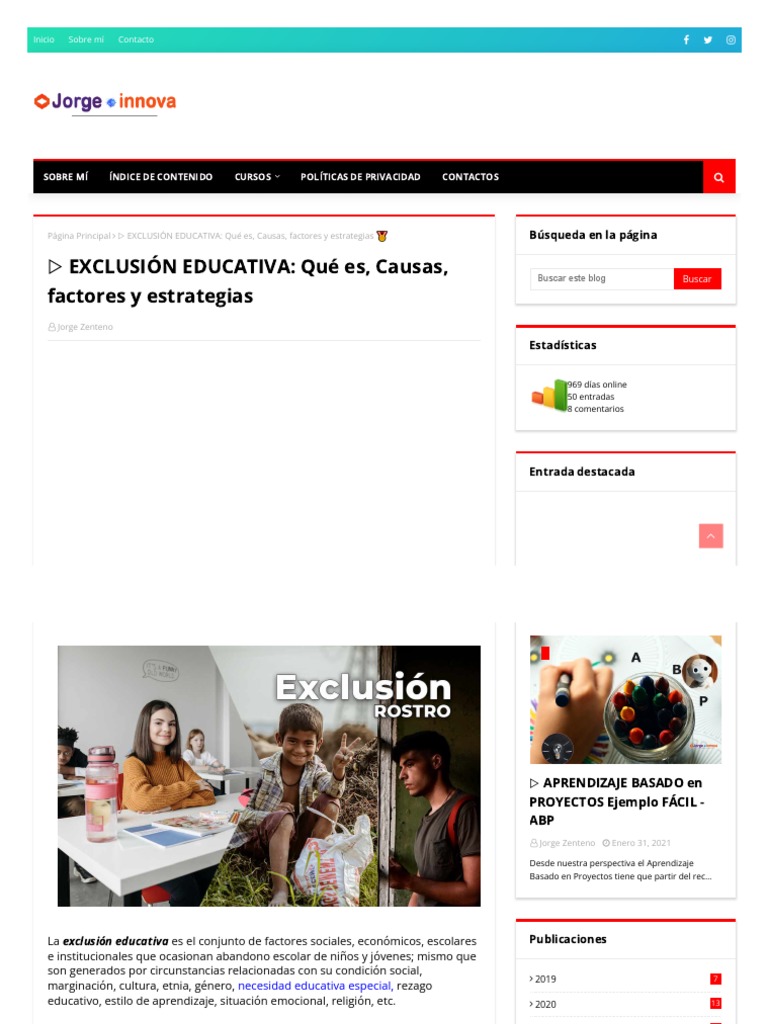EXCLUSIÓN EDUCATIVA - Qué Es, Causas, Factores y Estrategias ? | PDF ...