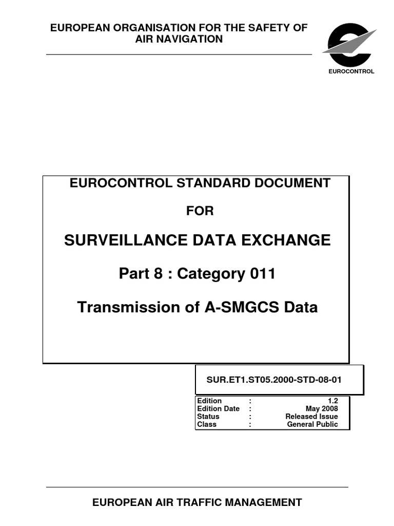 A-SMGCS Data Transmission Standards | PDF | Air Traffic Control ...