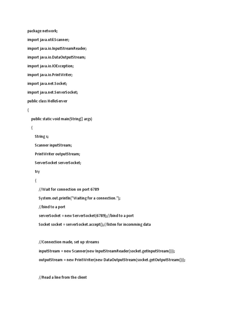 Chapter 4 Network Lab | PDF | Network Socket | Port (Computer Networking)