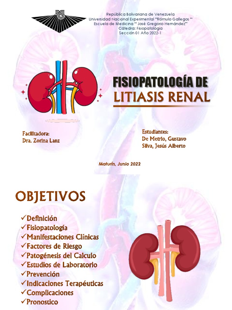 Fisiopatología de LITIASIS RENAL | PDF | Calcio | Medicina CLINICA