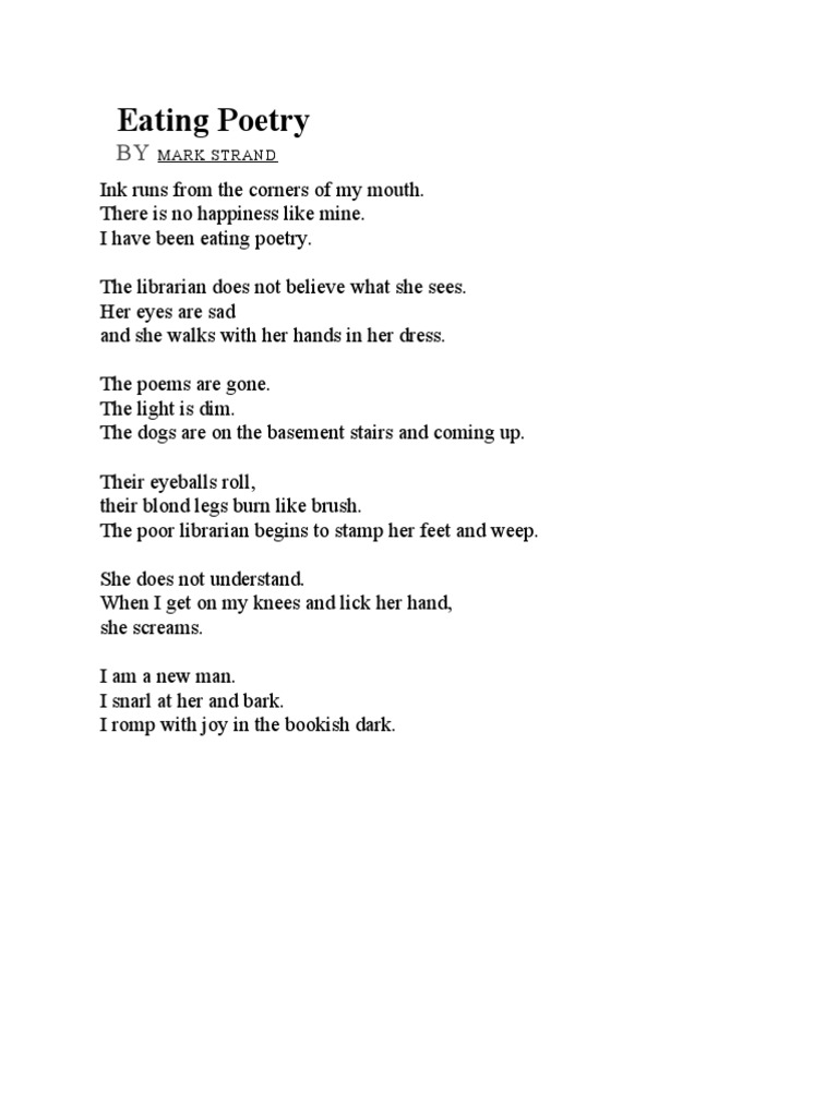 Eating Poetry | PDF