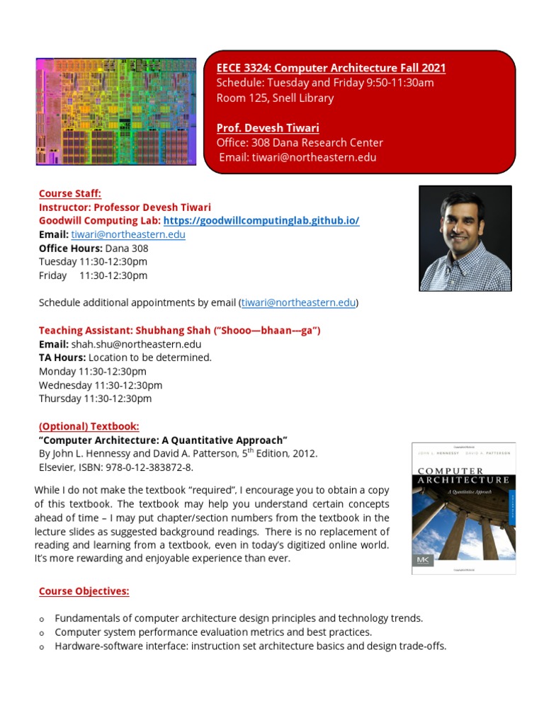 Computer Architecture Course Overview | PDF | Parallel Computing | Test ...