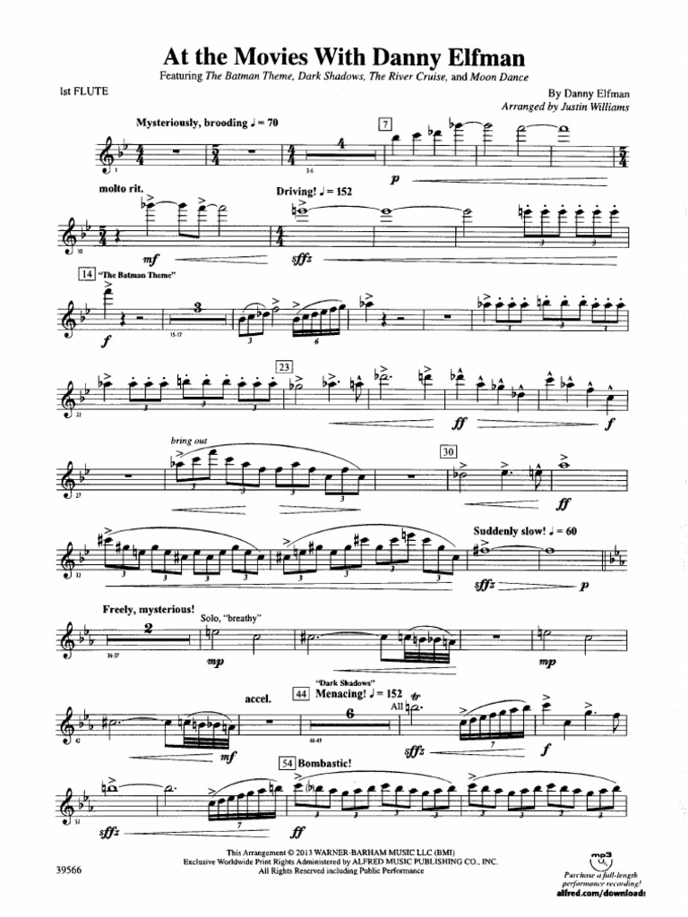 At The Movies With Danny Elfman - Flûte 1 | PDF