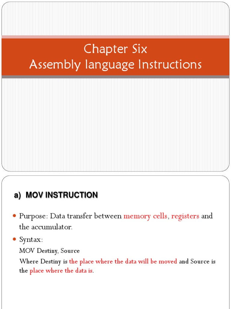 Chapter 6 | PDF | Assembly Language | Computer Architecture
