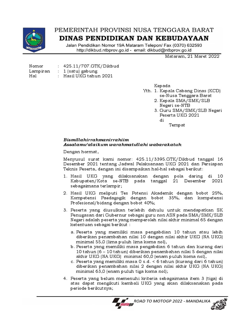 Bima-Hasil UKG | PDF