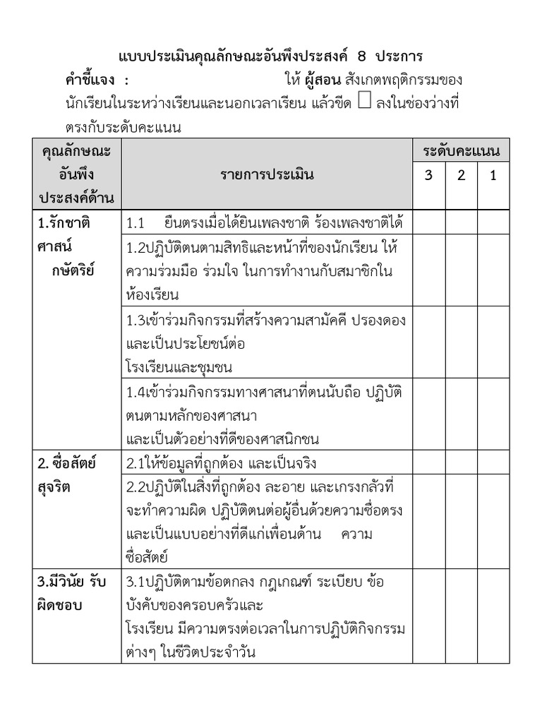 Feature Evaluation Form | PDF