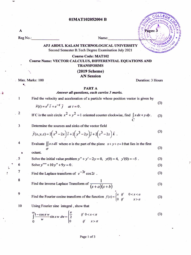 Analysis of solutions to differential equations, vector calculus ... Analysis of solutions to differential equations, vector calculus ...
