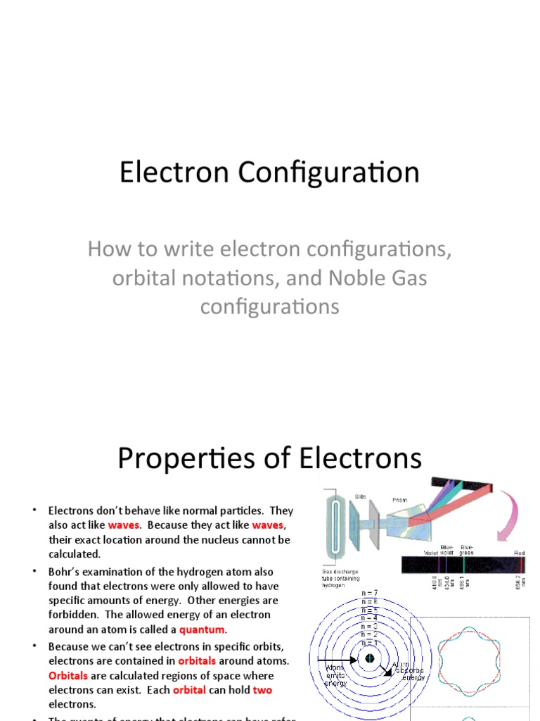 Electron Configuration Notes | PDF | Atomic Orbital | Periodic Table