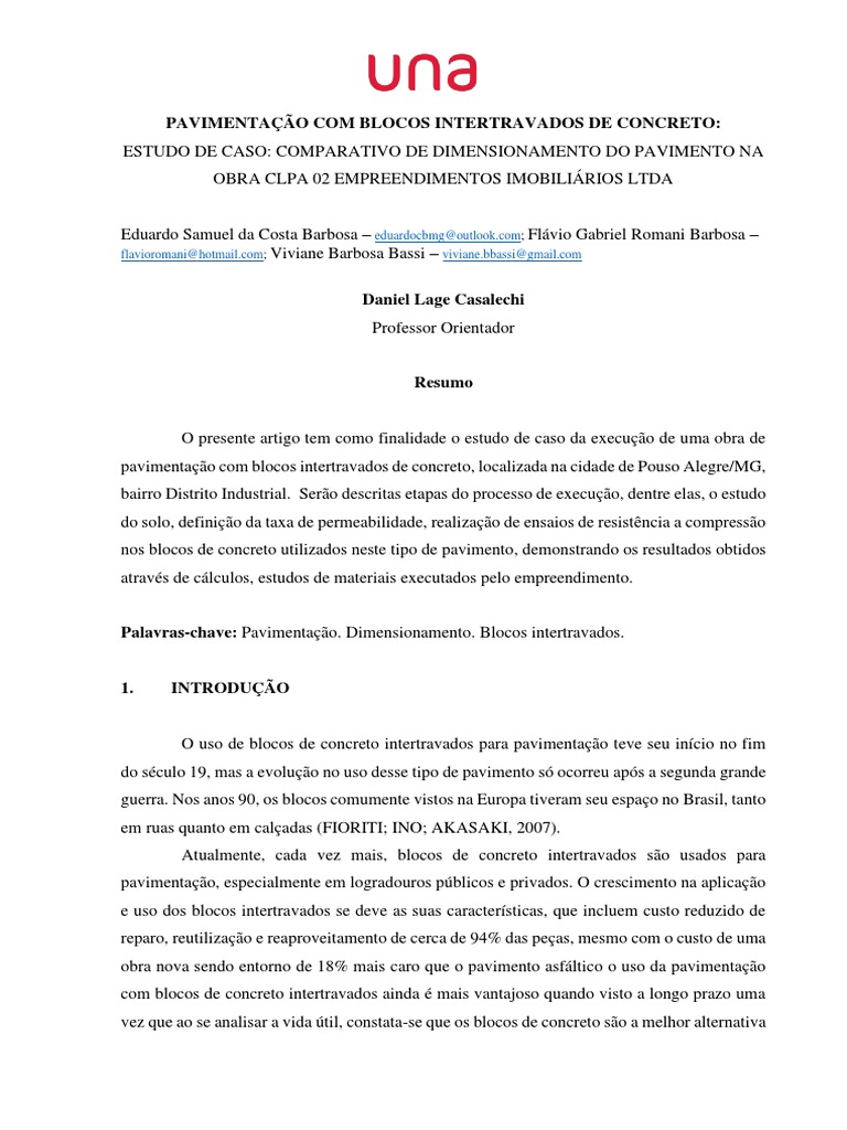 Artigo - Pavimentação Intertravada | PDF | Solo | Cimento