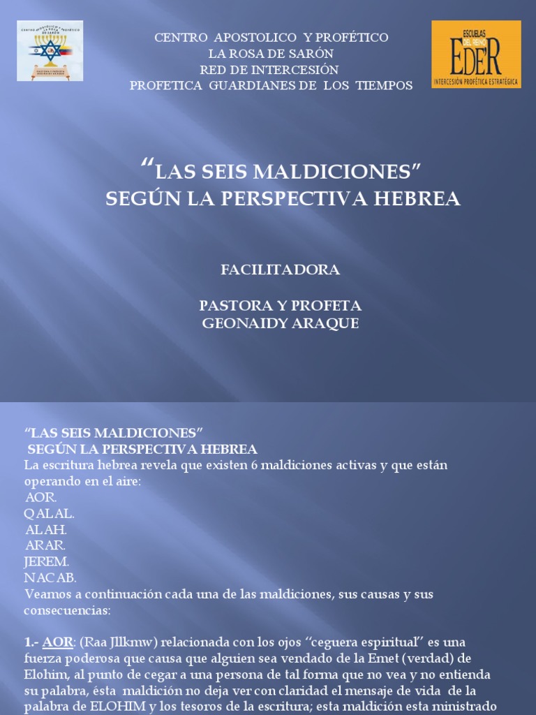 Seis maldiciones en la perspectiva hebrea | PDF | Maldición | Creencia ...
