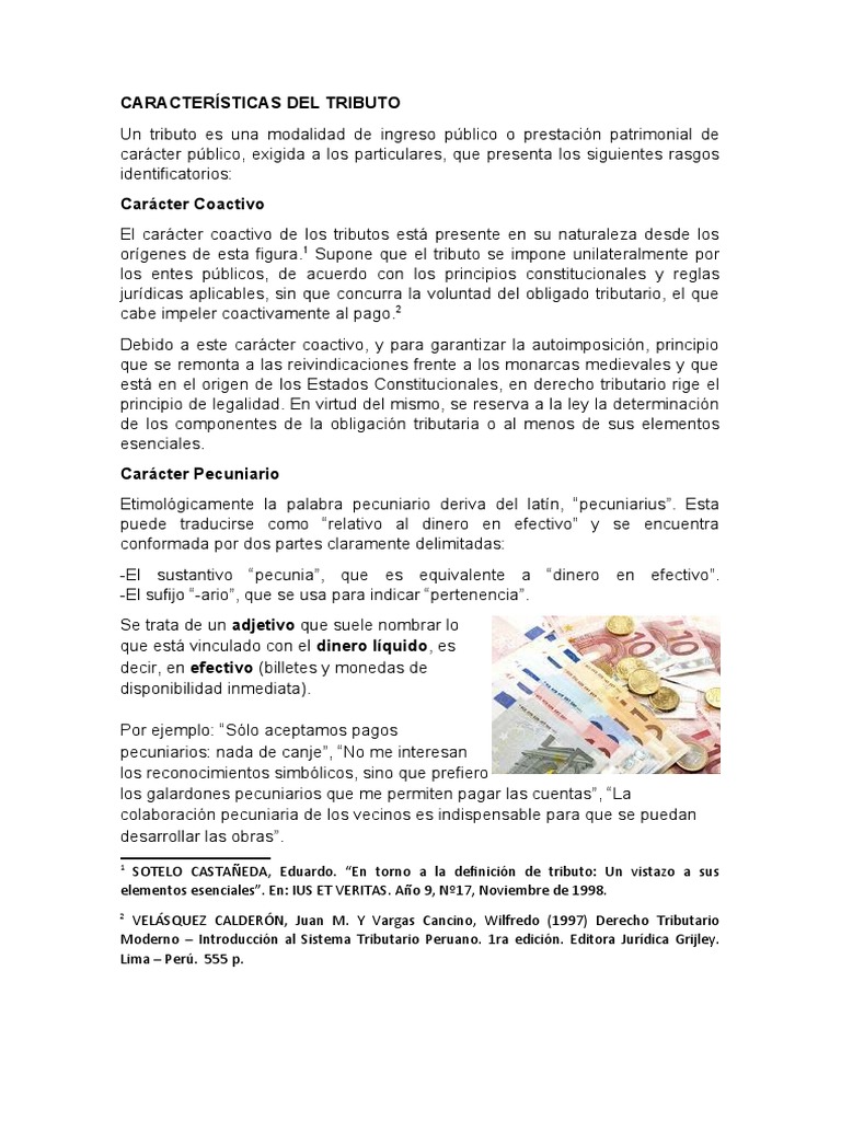 Características Del Tributo | PDF | Ciencias Políticas | Gobierno