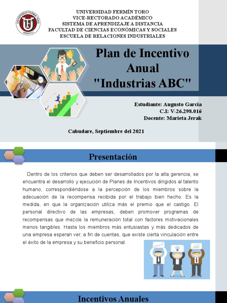 Plan de Incentivo Anual Empresa ABC. Augusto García | PDF | Gestión de recursos humanos | Business