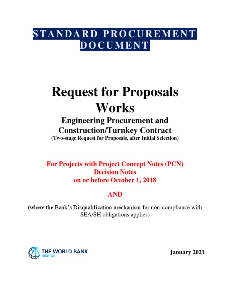 Tender Document For Turnkey ?projects - 2 | PDF | Request For Proposal | Procurement