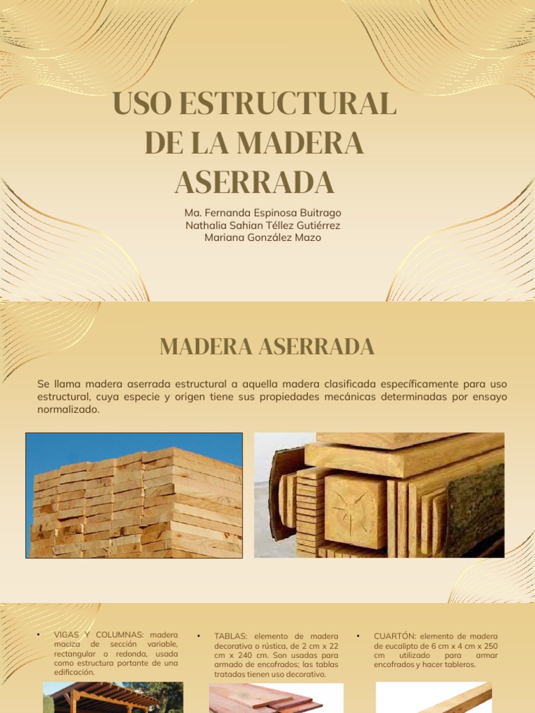 Madera Aserrada Uso Estructural | PDF | Madera | Roble