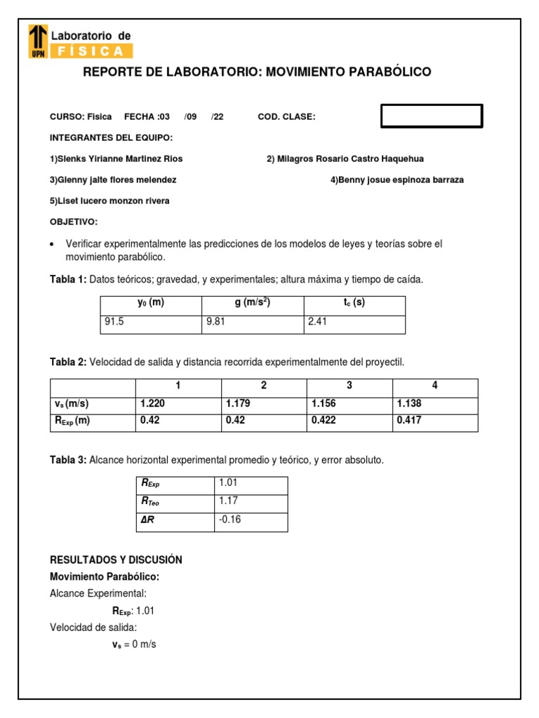 Reporte Lab Fisi1 s03 MP 2 | PDF