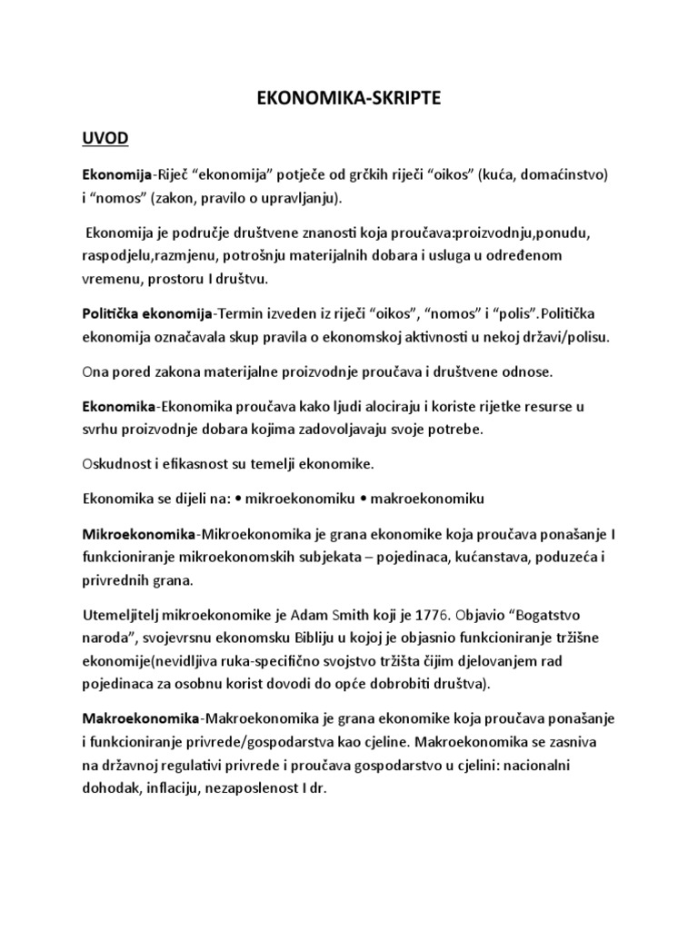 EKONOMIKA-aukos - Skripta | PDF