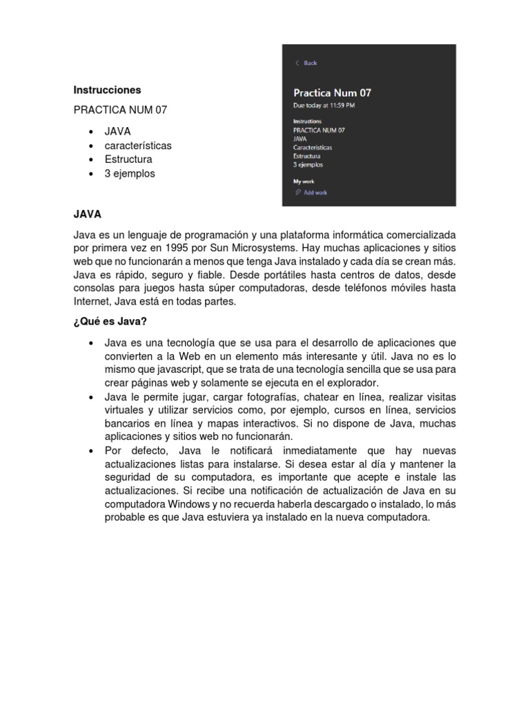 Practica 7 Lab programacion web | PDF | Java (lenguaje de programación) | C