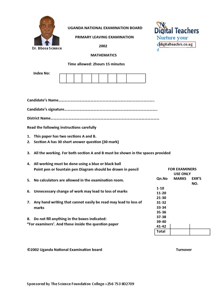 Mathematics 2002 Marking Guide | PDF | Area