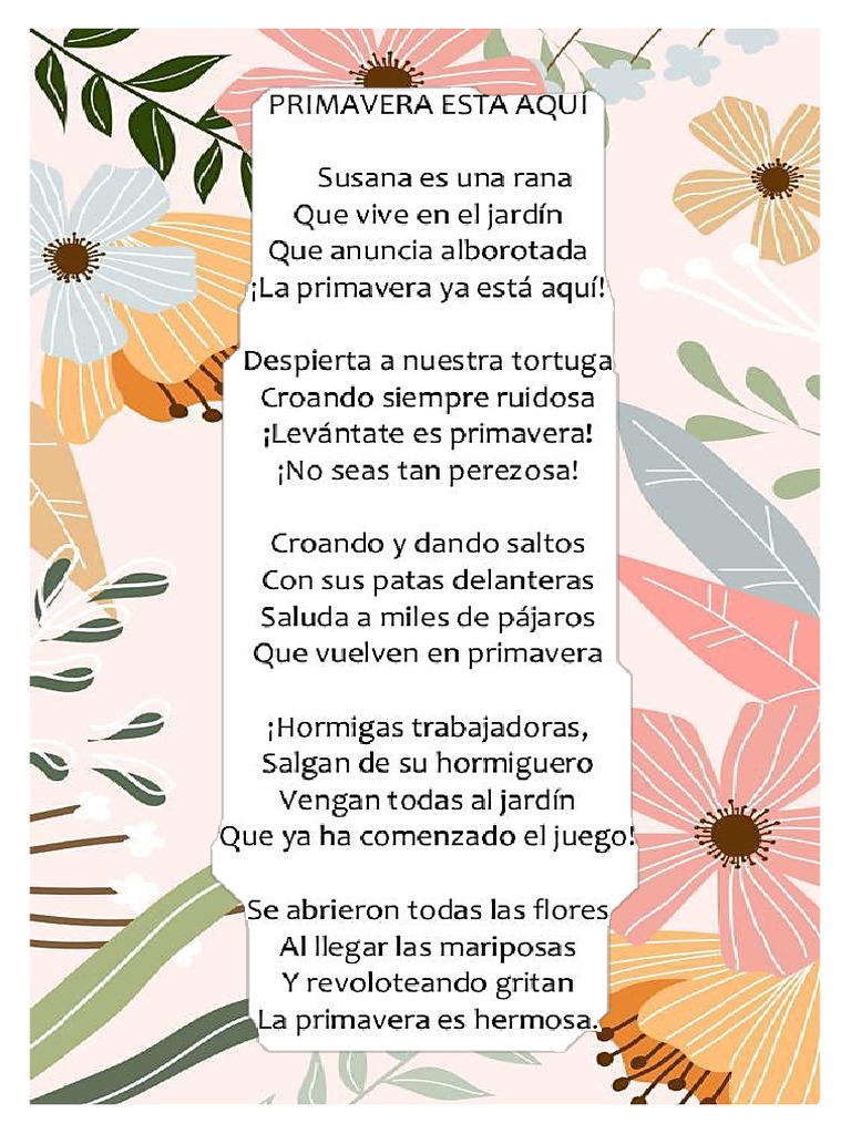 Poesia La Primavera | PDF