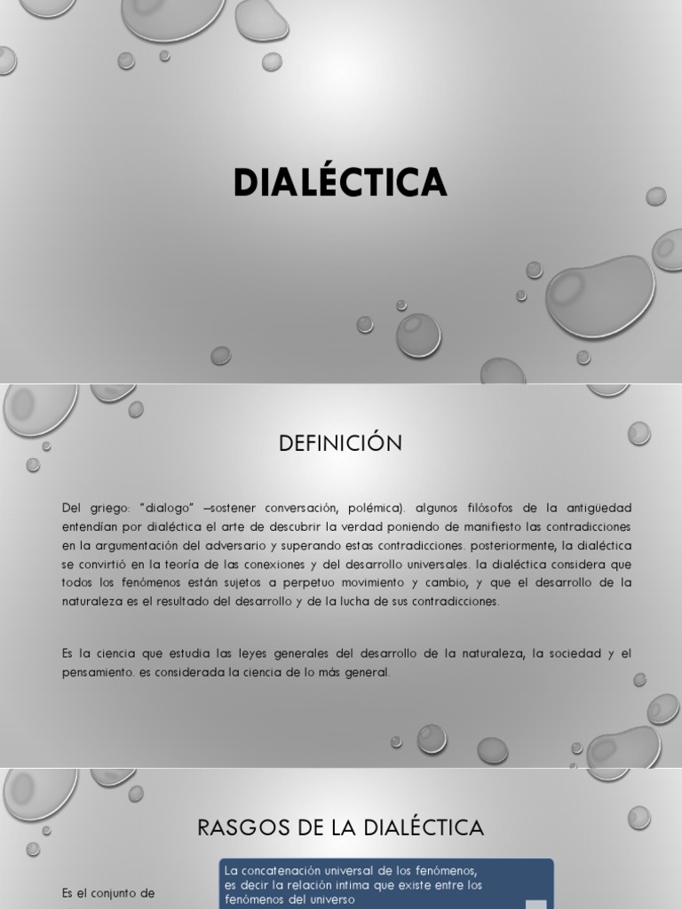 DIALÉCTICA | PDF | Dialéctico | Teoría