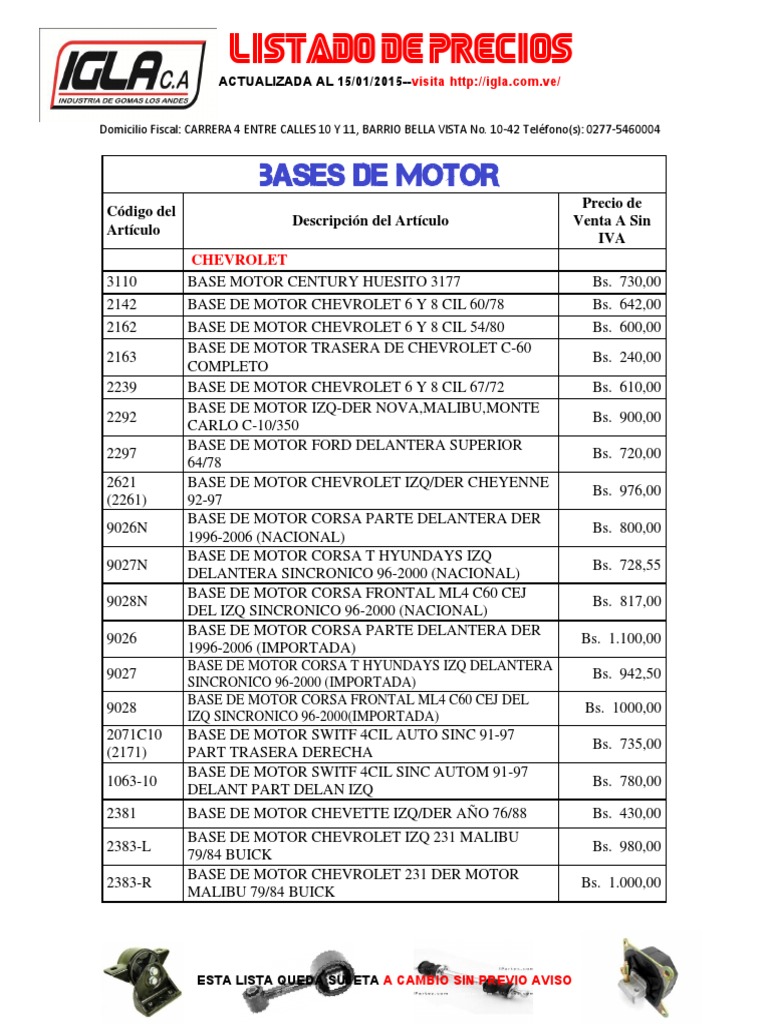 Bases de Motor | PDF | Industrias | Chevrolet