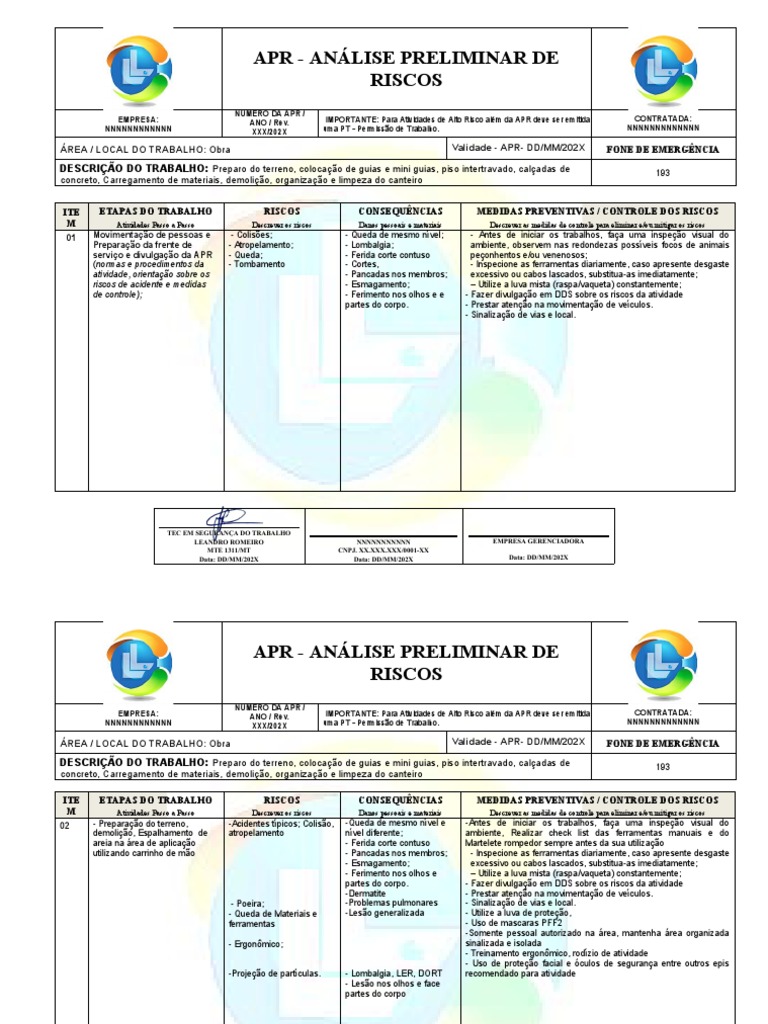 01 Apr Template | PDF | Fatores humanos e Ergonomia | Segurança e saúde ...