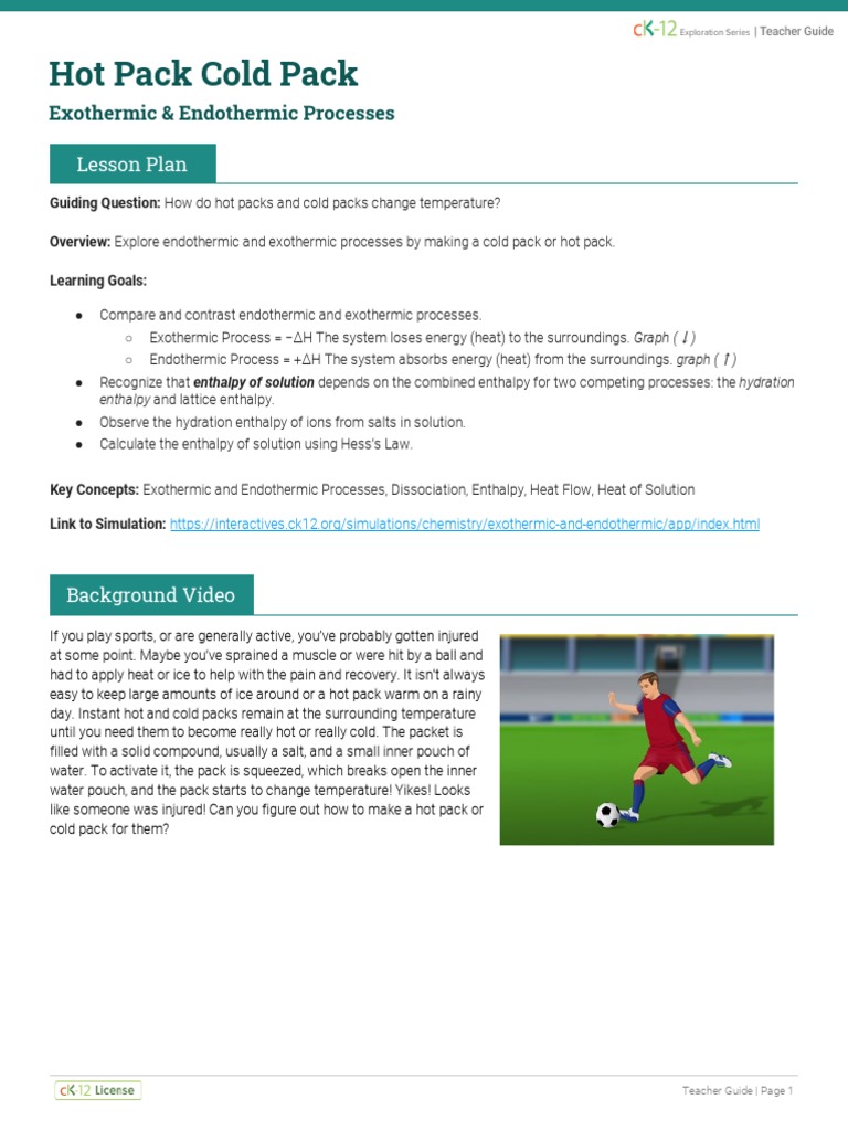 11 - Hot Pack Cold Pack | PDF | Solvation | Sodium Hydroxide