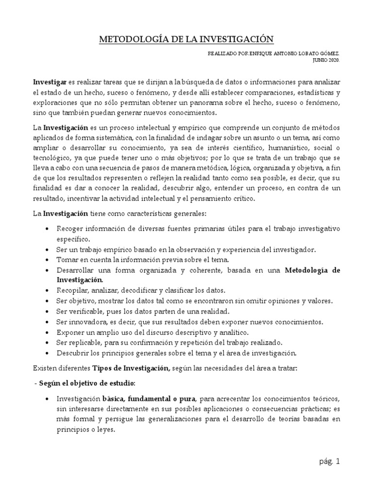 Metodología de La Investigación. | PDF | Conocimiento | Verdad