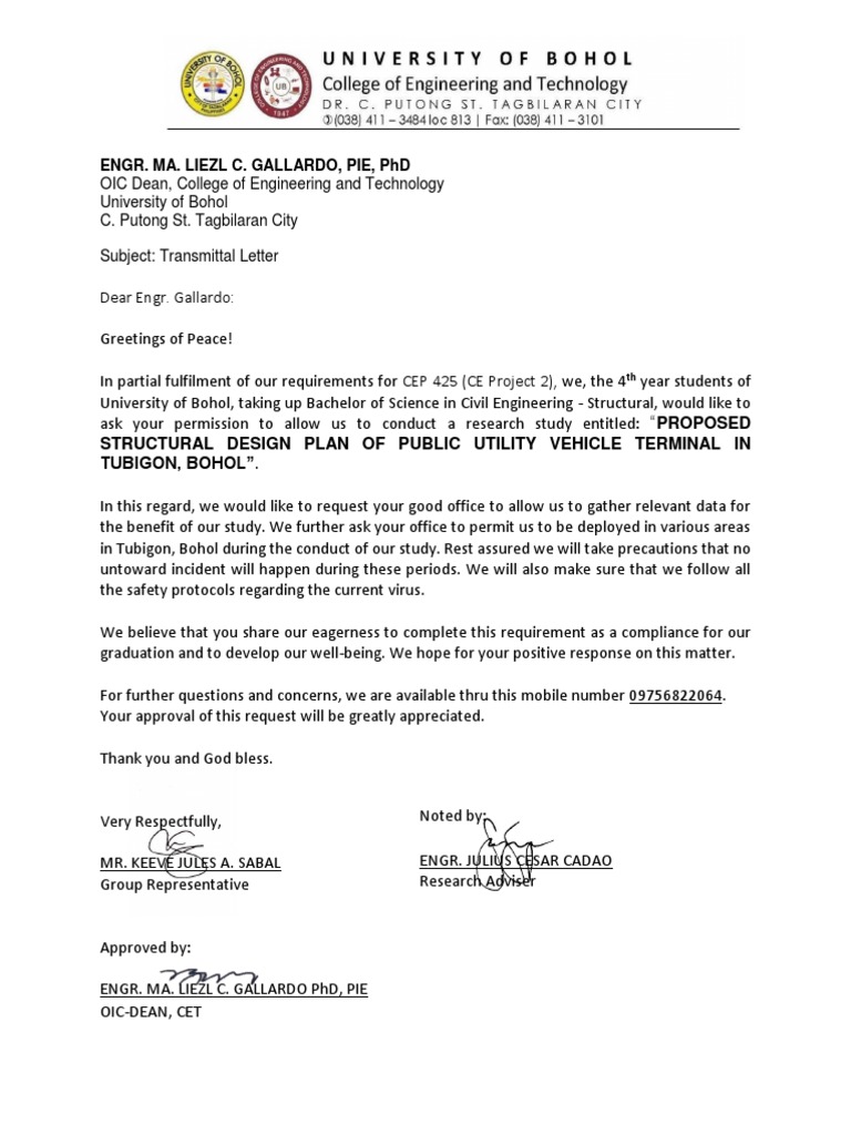 Transmittal Letter Deloso Et. Al | PDF | Science
