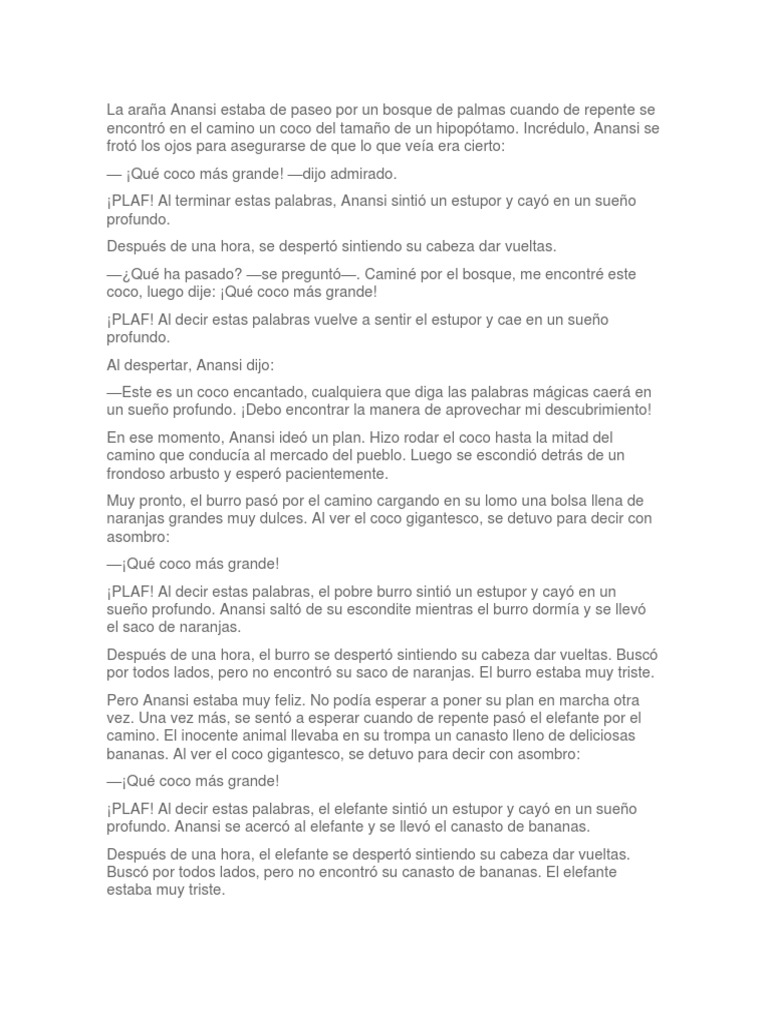 Anansi y El Coco Encantado | PDF | Ficción general